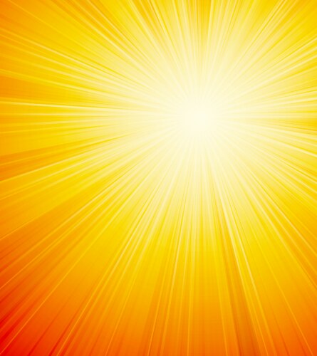 Sun rays orange background sunrise and sunset Vector Image