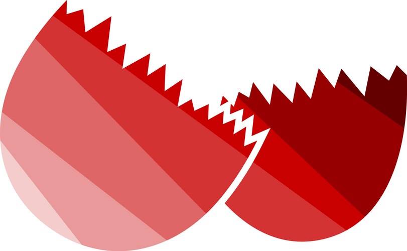 Empty egg shell icon Royalty Free Vector Image