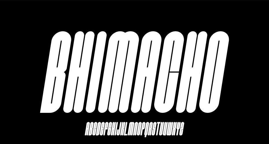 Experimental modern bold display alphabet font Vector Image