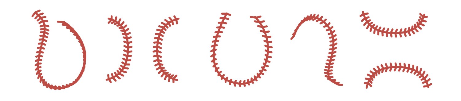 Ball stitches patterns Royalty Free Vector Image