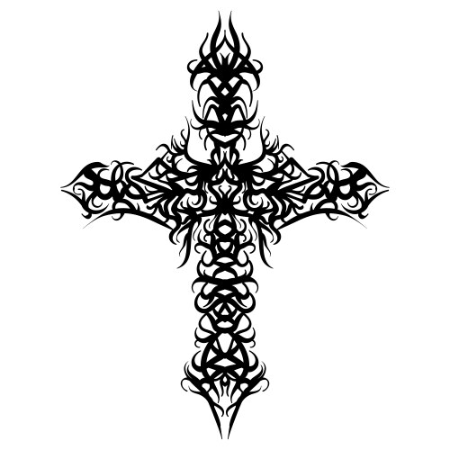 Cross live traced Royalty Free Vector Image - VectorStock