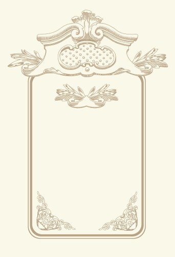 Classical vintage old frame card design Royalty Free Vector