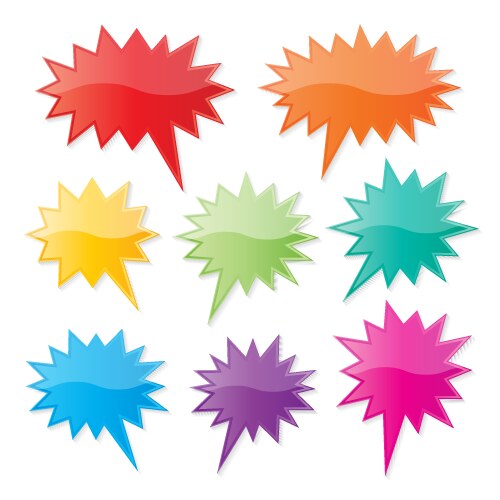 Starburst bubbles set Royalty Free Vector Image