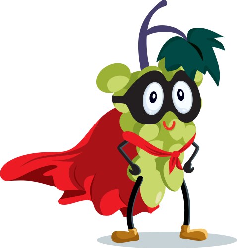 Strong superhero strawberry fruit cartoon Vector Image