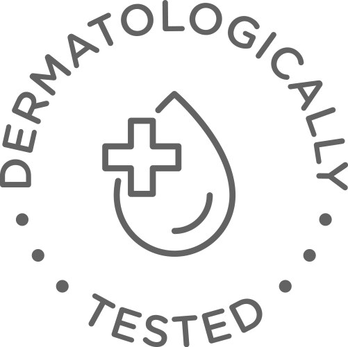 Dermatologically tested feather icon Royalty Free Vector