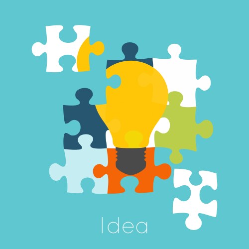 Light Bulb Puzzle Vector Images (over 3,600)