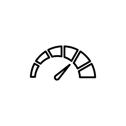 Tachometer icon set high pressure level meter Vector Image