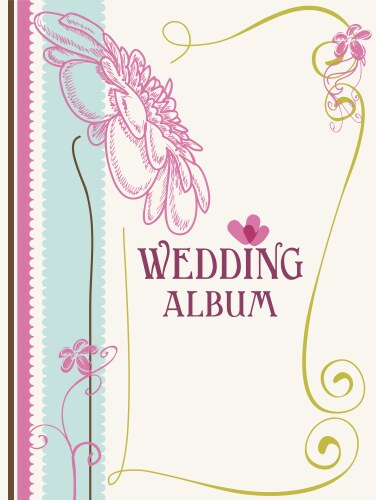Wedding Album Cover Design Vector