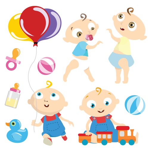 Adorable Baby Cartoon Royalty Free Vector Image