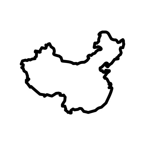 China map icon Royalty Free Vector Image - VectorStock