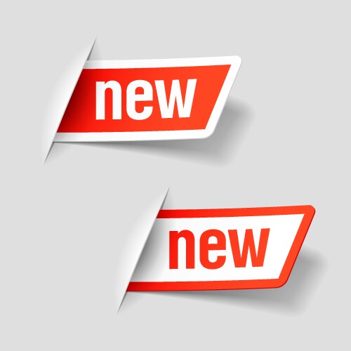 New labels Royalty Free Vector Image - VectorStock