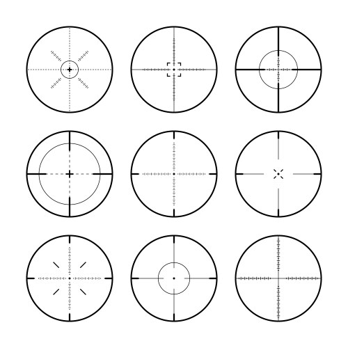 Sniper aim pointer weapon targeting pointers Vector Image