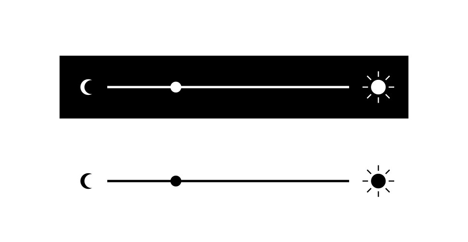 Brightness slider level control contrast Vector Image
