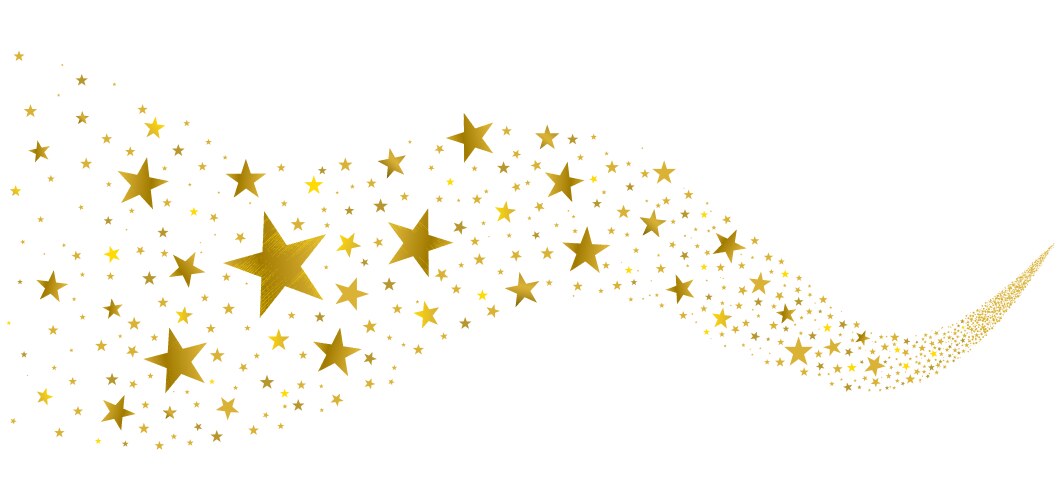 Stream gold stars Royalty Free Vector Image - VectorStock
