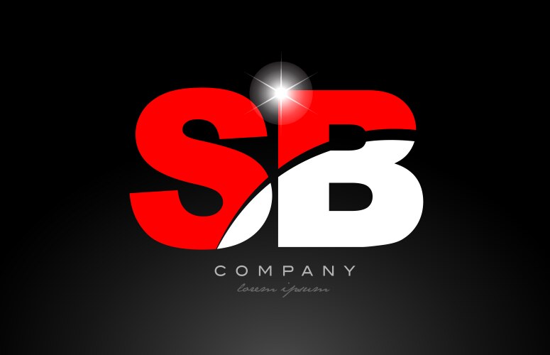 Green letter sb s b combination logo icon company Vector Image