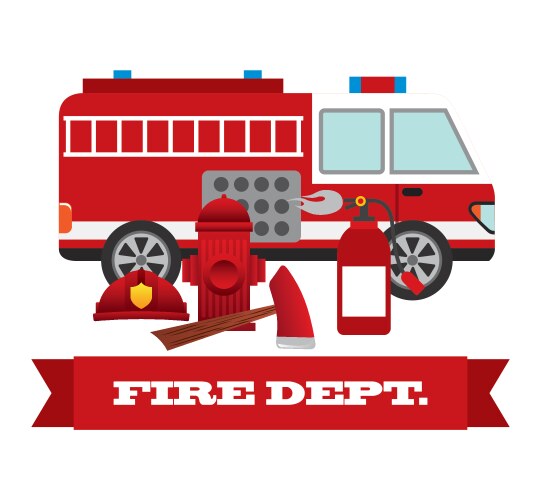 Firefighter id badge design template Royalty Free Vector