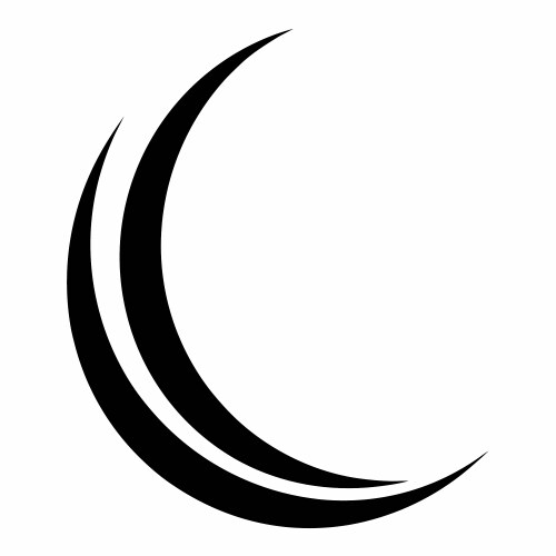 Crescent moon outline Vector Images & Graphics for Commercial Use ...