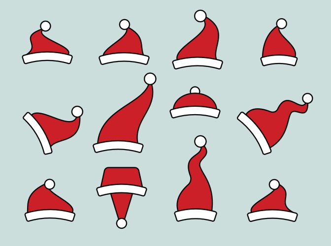 Santa Hat Outline Vector Images (over 8,500)