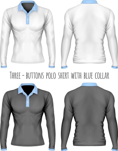Female polo shirts design template Royalty Free Vector Image