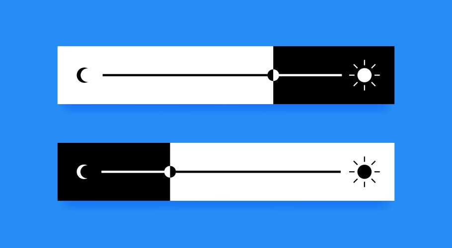 Brightness slider level control contrast Vector Image