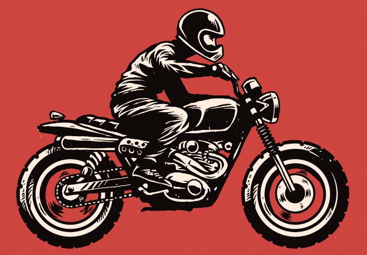 Motocross Rider Action Shot – Royalty-Free Vector | VectorStock