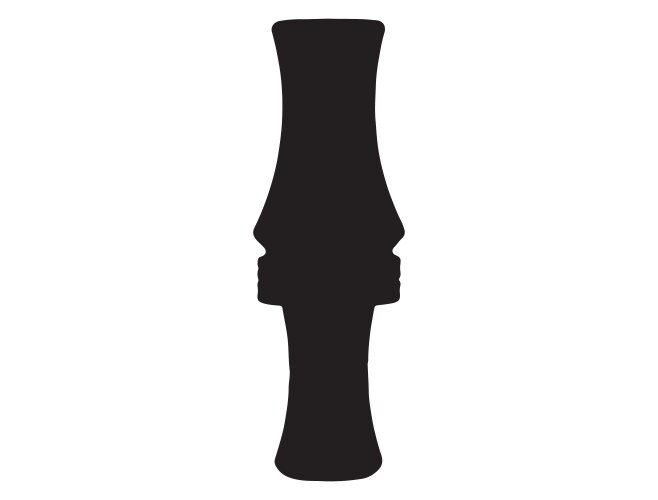 Duck call silhouette art Royalty Free Vector Image