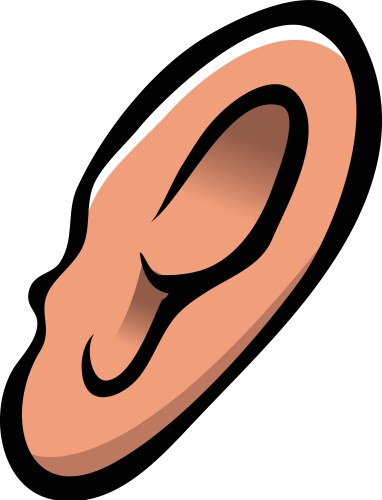 Cartoon Human Ear Clip Art Royalty Free Vector Image