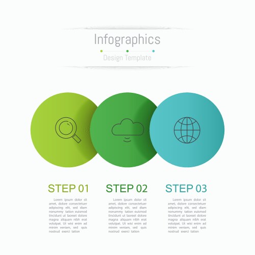 Infographic 3 options design elements Royalty Free Vector