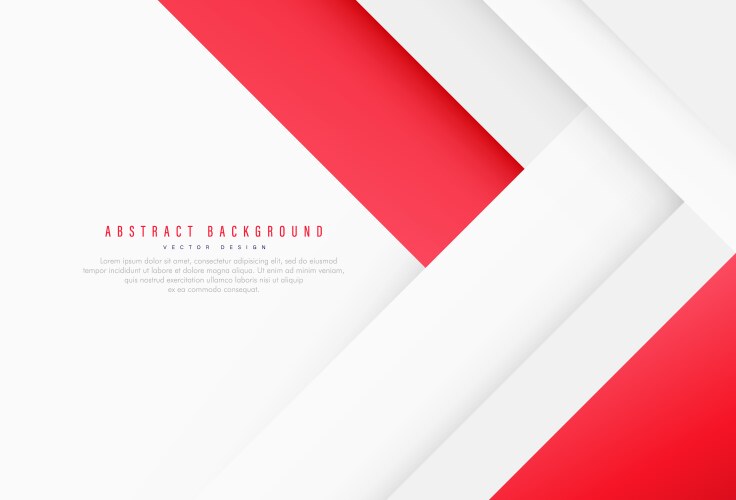 Abstract red and white geometric background Vector Image