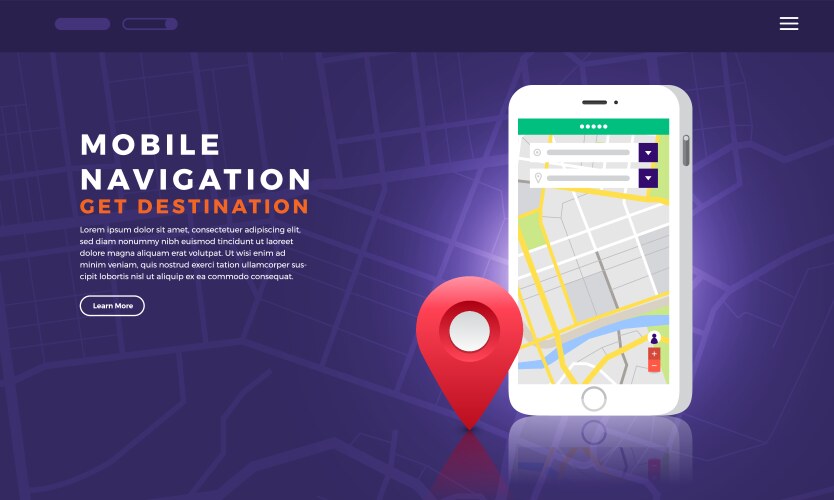 Location navigator concept Royalty Free Vector Image