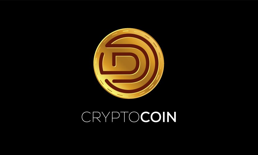 Letter d coin logo Royalty Free Vector Image - VectorStock