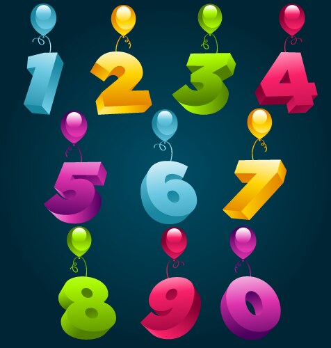 Festive Numbers Vector Images (over 74,000)