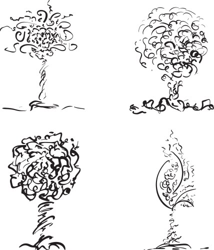 Beer tree sketch for your design Royalty Free Vector Image