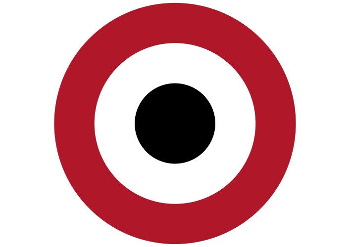 Mod target raf roundel royal air force badge sign Vector Image