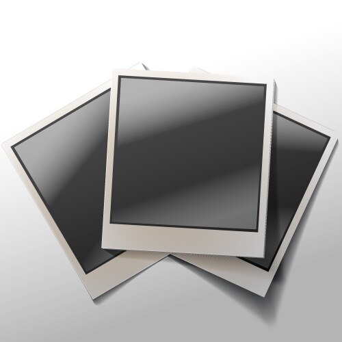 Retro polaroid photo frame Royalty Free Vector Image