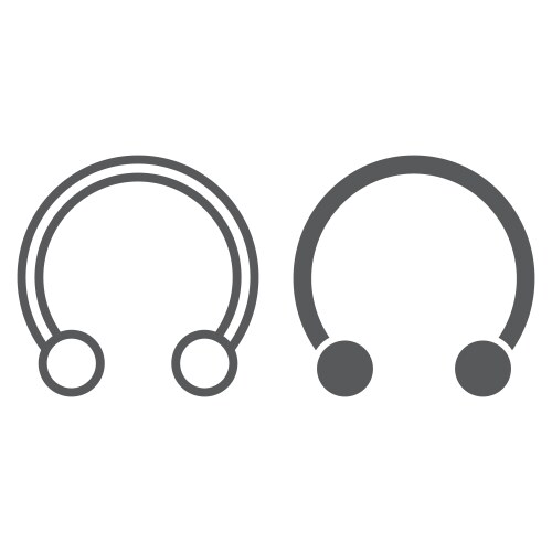 Body piercing icons set piercings jewelry Vector Image