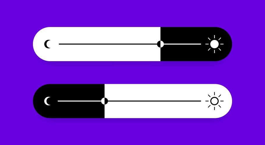Brightness slider level control contrast Vector Image