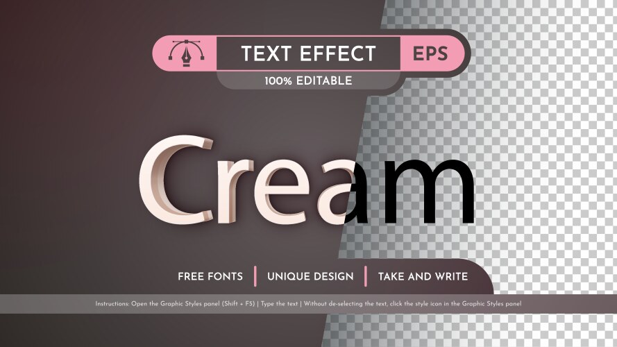 Blue firefly editable text effect graphic style Vector Image