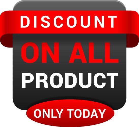 Red 90 percent discount label on white background Vector Image
