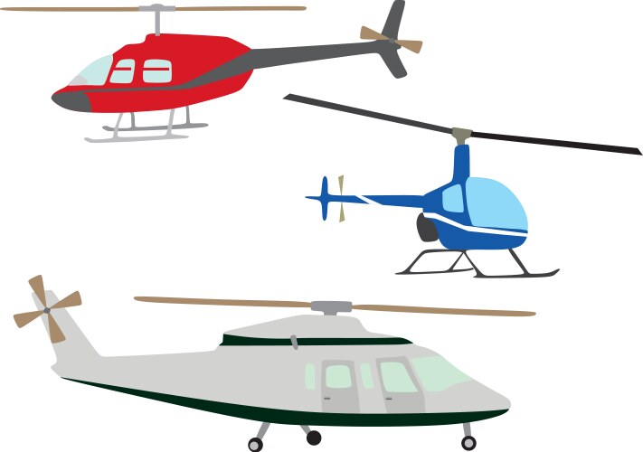 H145 Helicopter Side View – Royalty-Free Vector | VectorStock