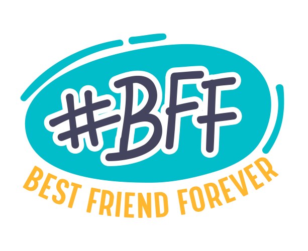 My best friend color lettering friendship Vector Image
