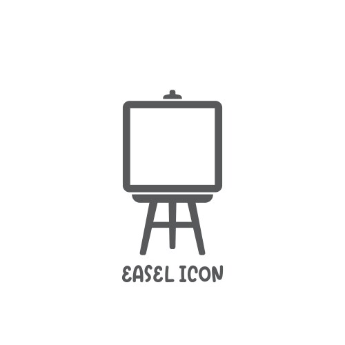 Easel with canvas painter tool Royalty Free Vector Image