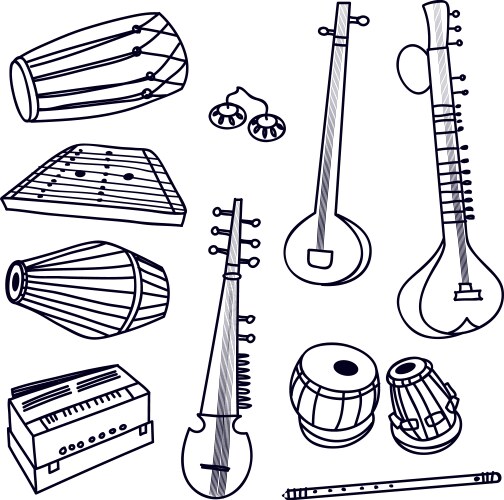 Musical instruments Royalty Free Vector Image - VectorStock