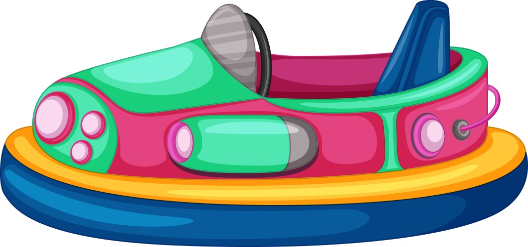 Cartoon bumper car on white background Royalty Free Vector