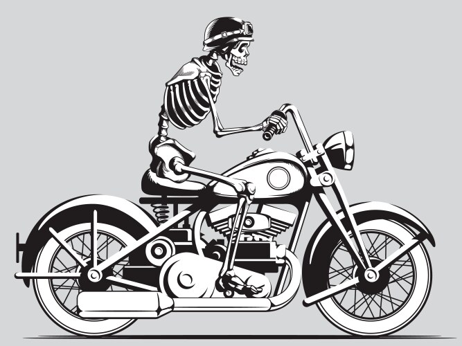 Skeleton Riding Motorcycle Vector Images (over 1,200)