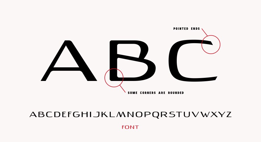 Wide cyrillic sans serif font Royalty Free Vector Image