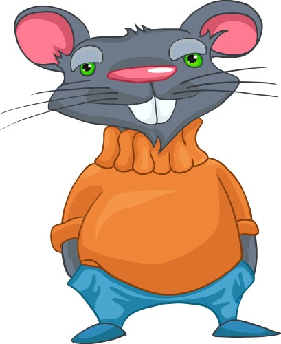 Cartoon character rat Royalty Free Vector Image