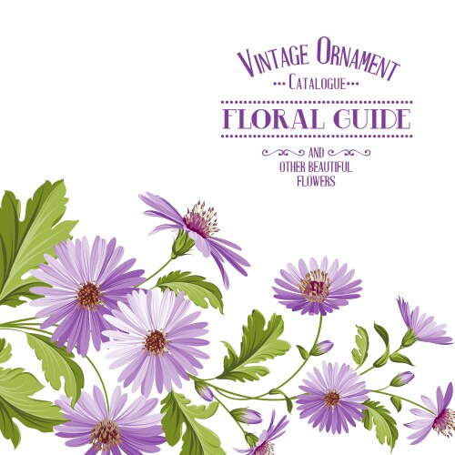 Beautiful background with violet flower Royalty Free Vector