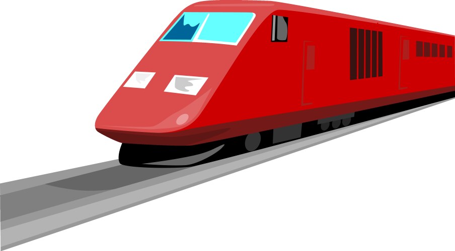 White electric train Royalty Free Vector Image
