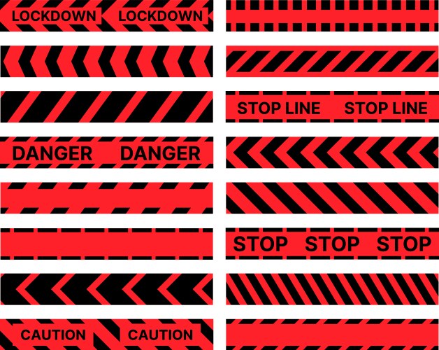 Red Caution Tape Vector Images (over 610)